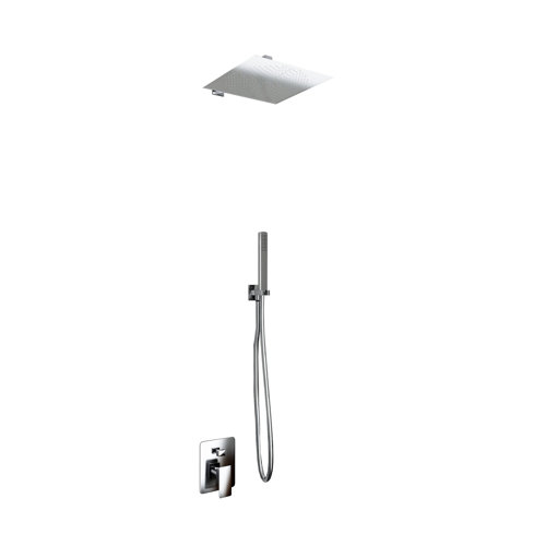 Ebern Designs Ghiwa 2 Way Shower Kit Dual Shower Head - Square ...