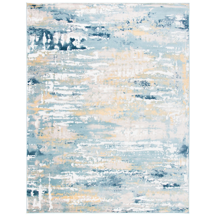 Zipcode Design™ Agastya Teal/Gold Rug & Reviews | Wayfair