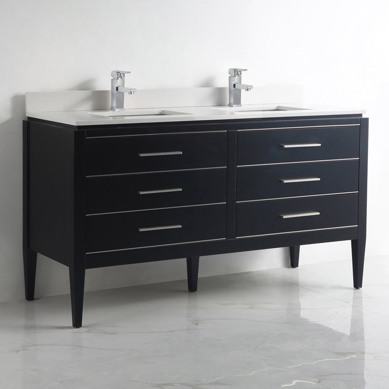 Dowell 60" Double Bathroom Vanity Base Only | Wayfair