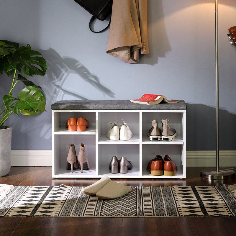 Latitude Run® 6 Pair Shoe Storage Bench & Reviews | Wayfair