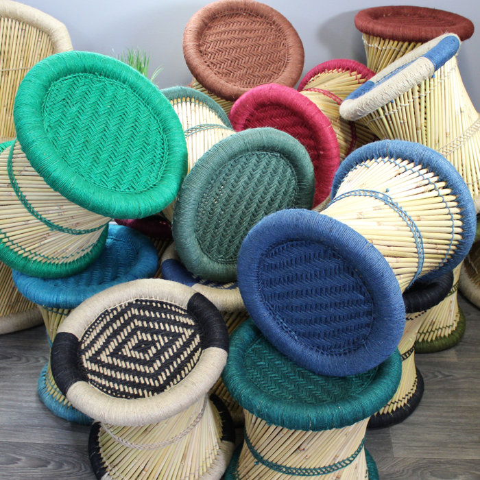 Bay Isle Home Barkhamsted Reed Accent Stool & Reviews | Wayfair