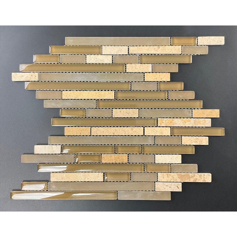 ES Stone Glass and Marble Linear Mosaic Tile | Wayfair