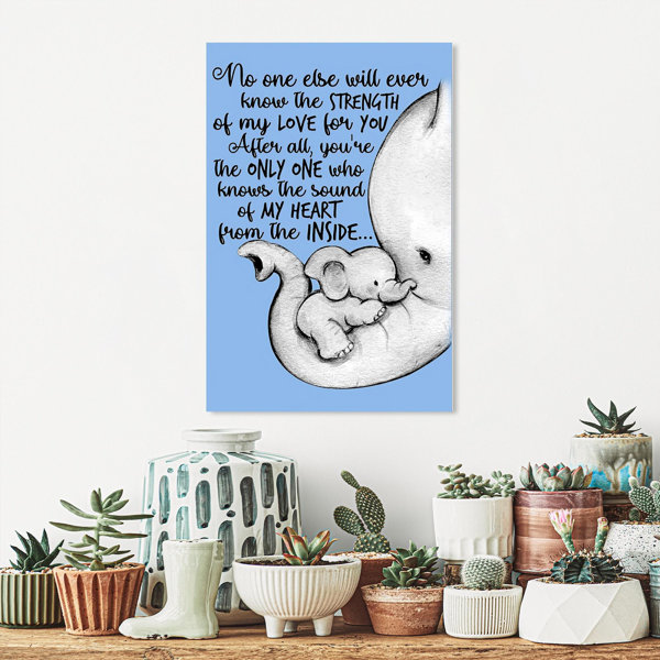 Trinx Elephant Baby Autism Mom And Son Elephant Autism - Wrapped Canvas ...