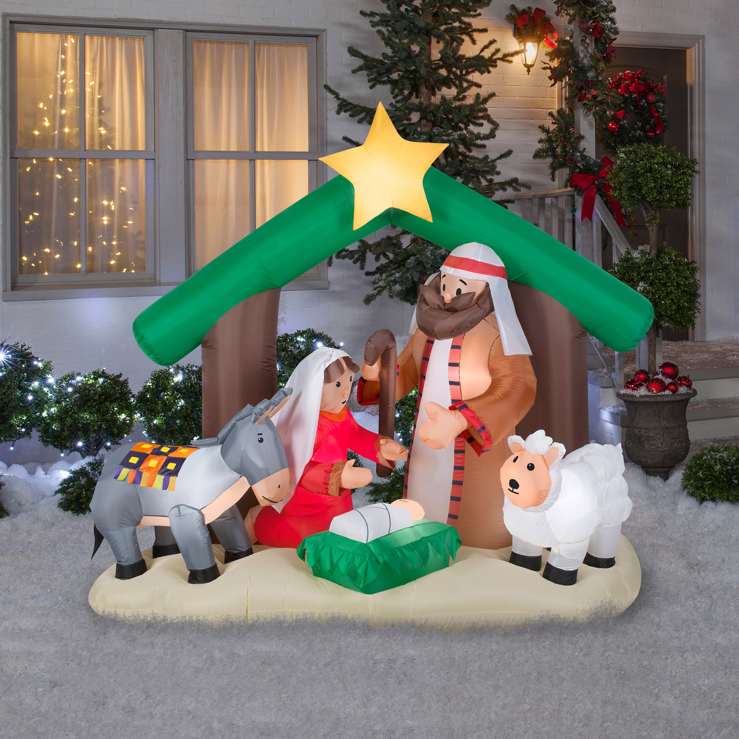 The Holiday Aisle® Nativity Scene Inflatable | Wayfair