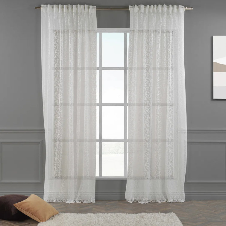 Lilijan Home & Curtain Extra Long and Extra Wide Classic Lace Patterned ...