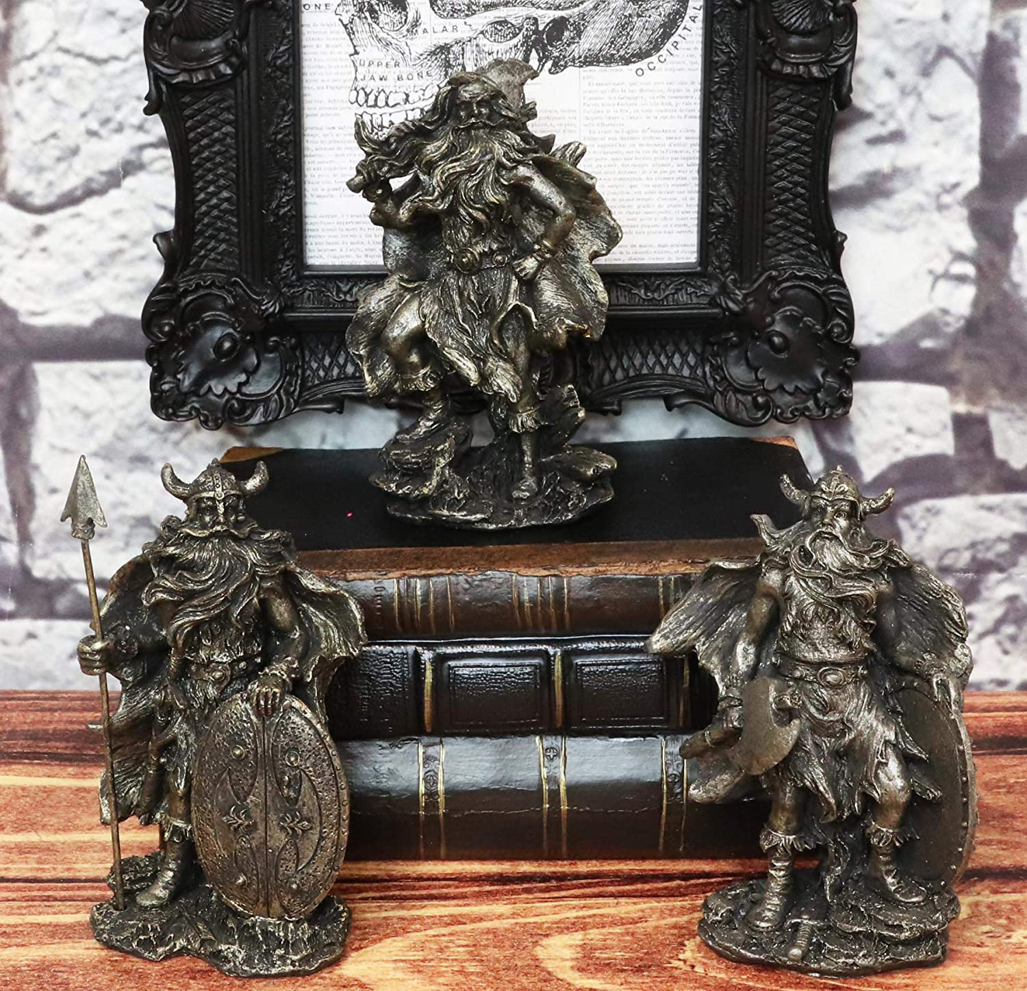Red Barrel Studio® 3 Piece Sabir Small Norse Viking Warlock Gods and ...
