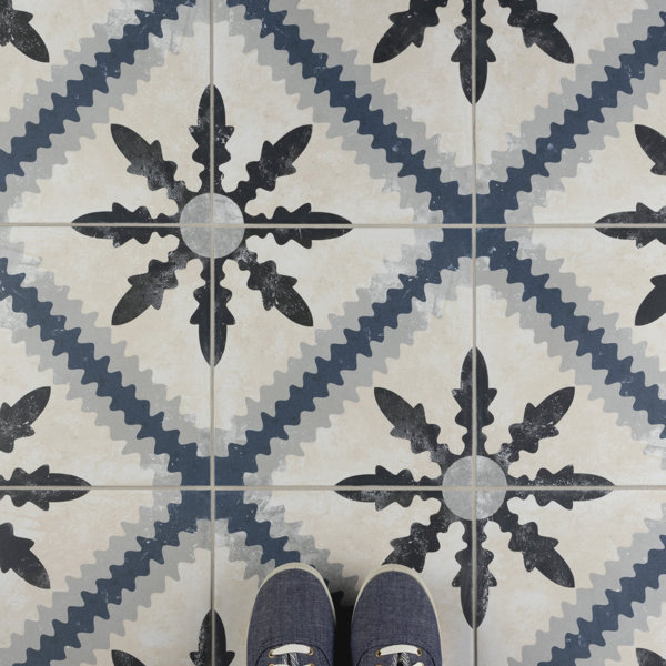 Merola Tile Evoque Monastery 10" x 10" Porcelain Patterned Wall & Floor ...