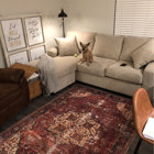 Fleur De Lis Living Cormac Performance Red/Navy Rug & Reviews | Wayfair