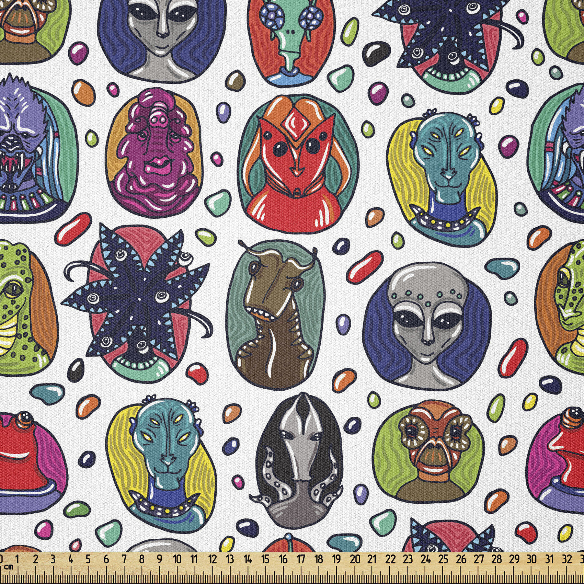 East Urban Home Alien Fabric By The Yard, Fictitious Futuristic ...