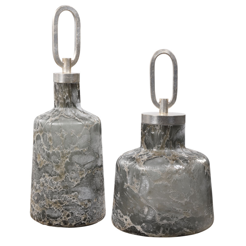 Williston Forge Maddy Glass Decorative Bottle | Wayfair