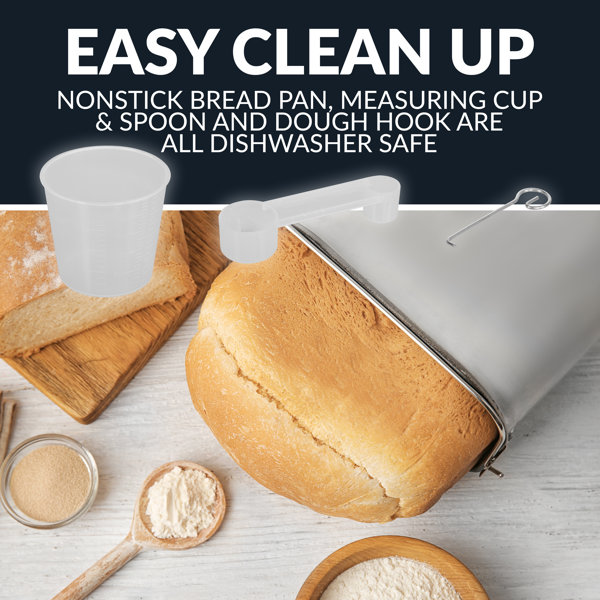 HomeCraft Bread Maker With Auto Fruit & Nut Dispenser, Makes 1.5 or 2 ...