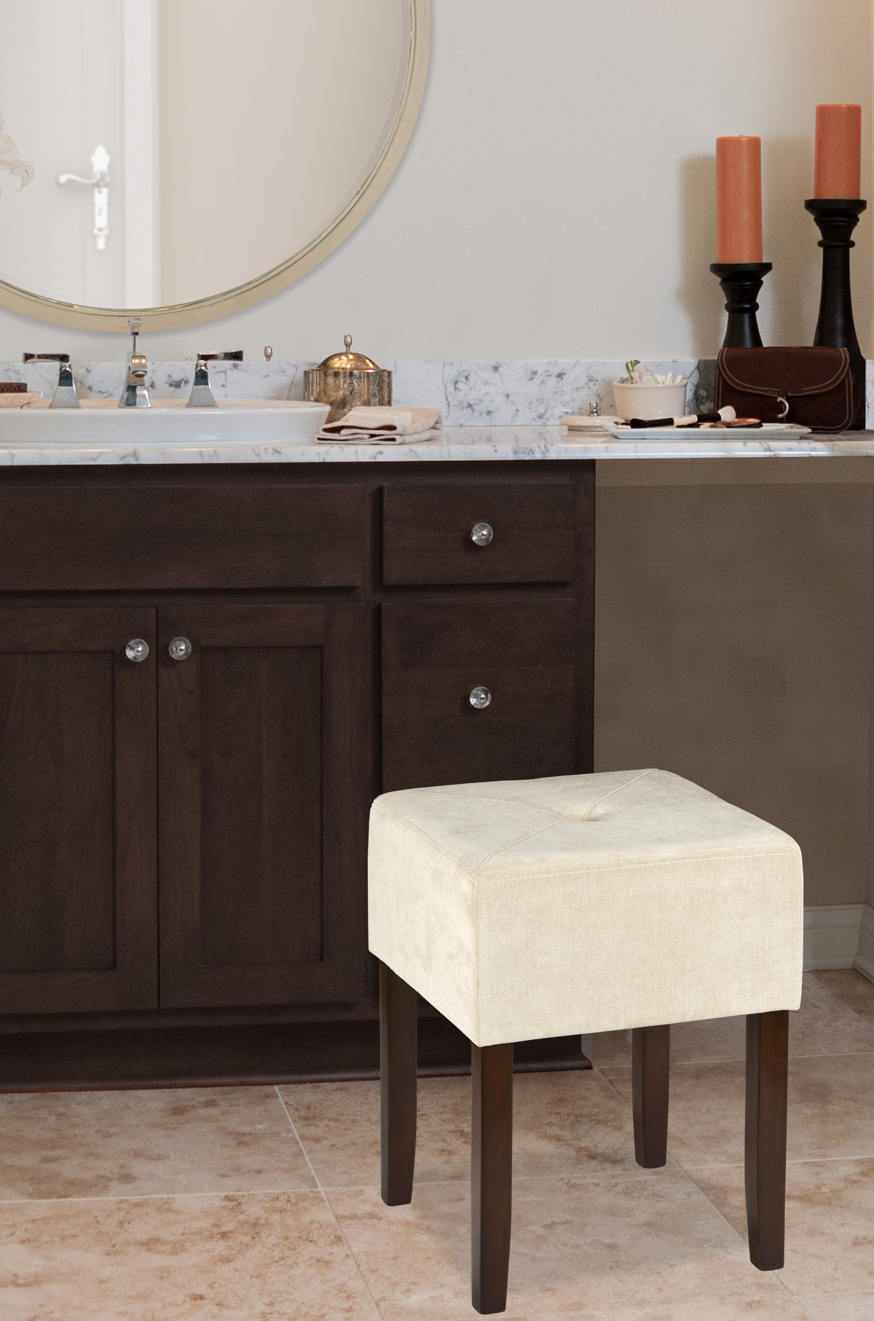 Charlton Home® Magallon 18'' Tall Vanity Stool & Reviews | Wayfair