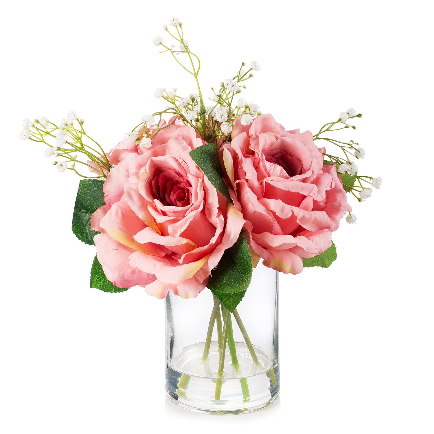 Primrue Silk Roses in Vase | Wayfair