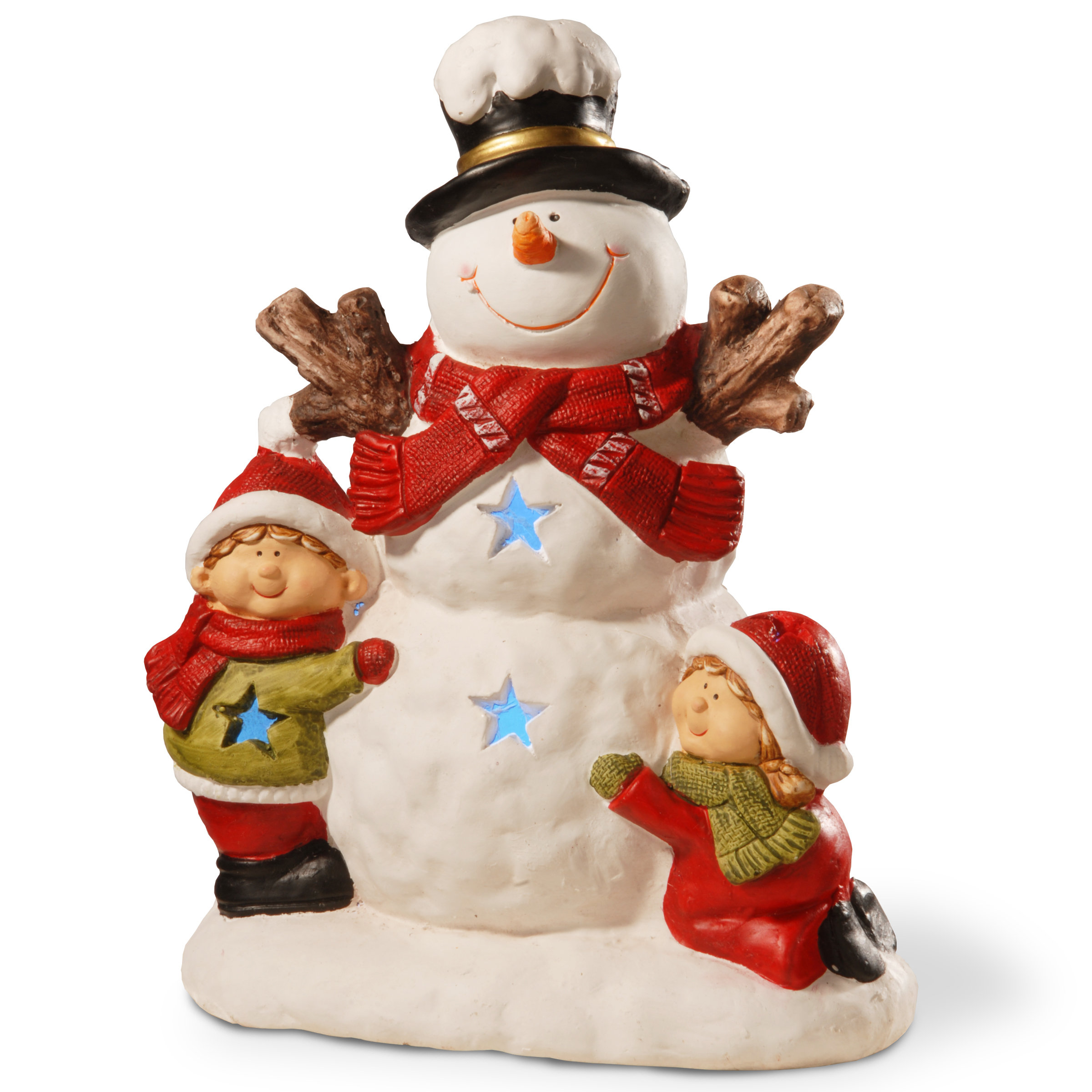 The Holiday Aisle® 16.5" Lighted Snowman Décor Figurine & Reviews | Wayfair