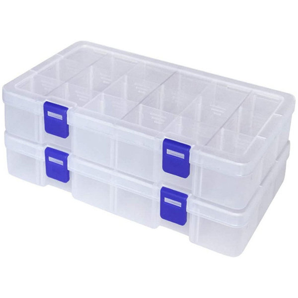 Rebrilliant Plastic Craft Case 18 Compartment Jewelry Box | Wayfair