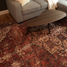 Fleur De Lis Living Cormac Performance Red/Navy Rug & Reviews | Wayfair