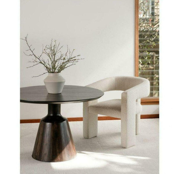 Orren Ellis Fidah 46" Sheesham Solid Wood Pedestal Dining Table | Wayfair