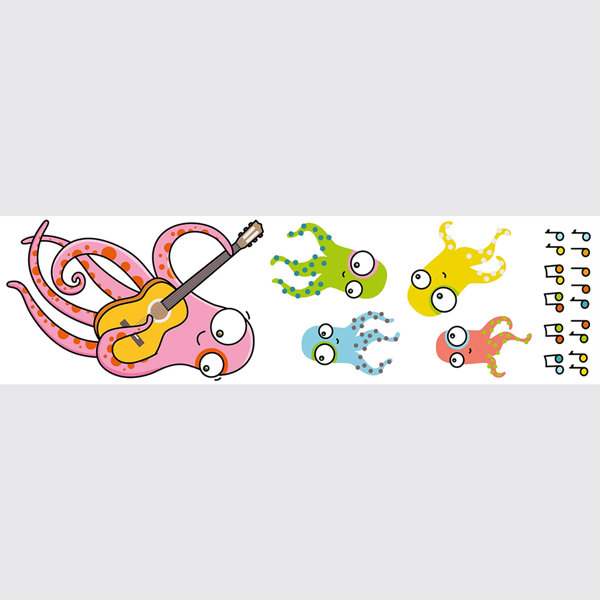 Zoomie Kids Octopus Melody Wall Sticker | Wayfair