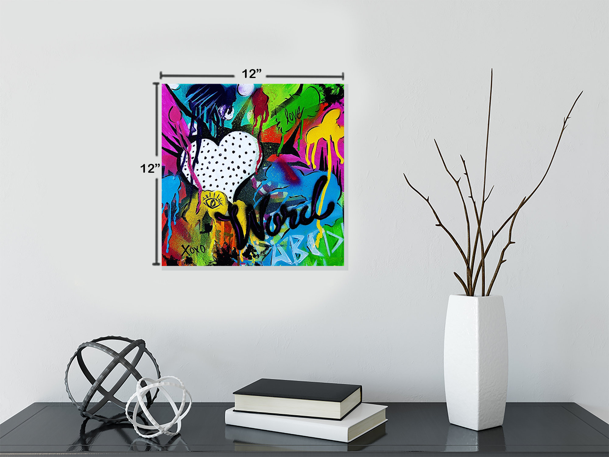 Buy Art For Less Say The Word Girly Graffiti by Timmery Pop - Wrapped ...