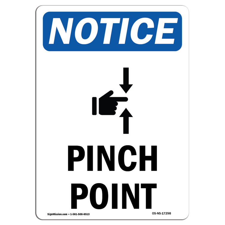 SignMission Pinch Point Sign | Wayfair