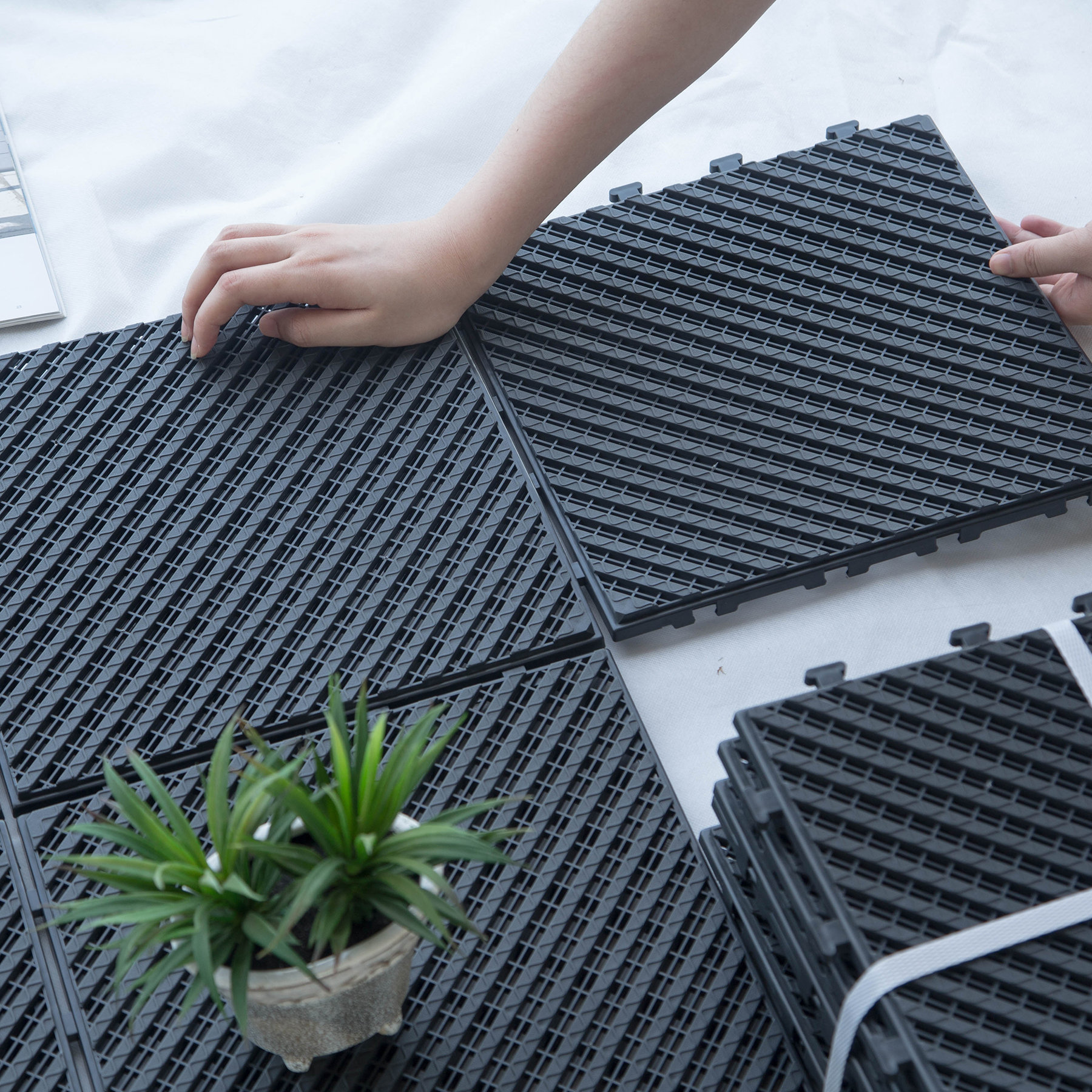 domi outdoor living Interlocking Deck Tiles, 9 Pack Outdoor Flooring ...