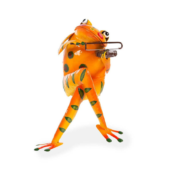 Wind & Weather Frog Musician Statue | Wayfair