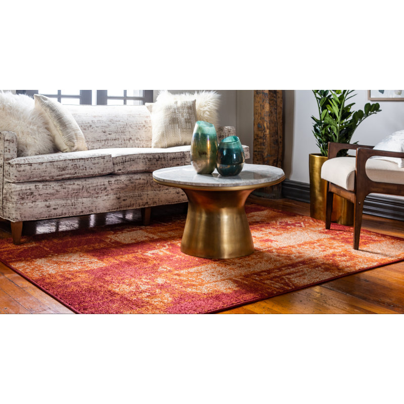 Williston Forge Veyo Performance Terracotta Rug & Reviews | Wayfair