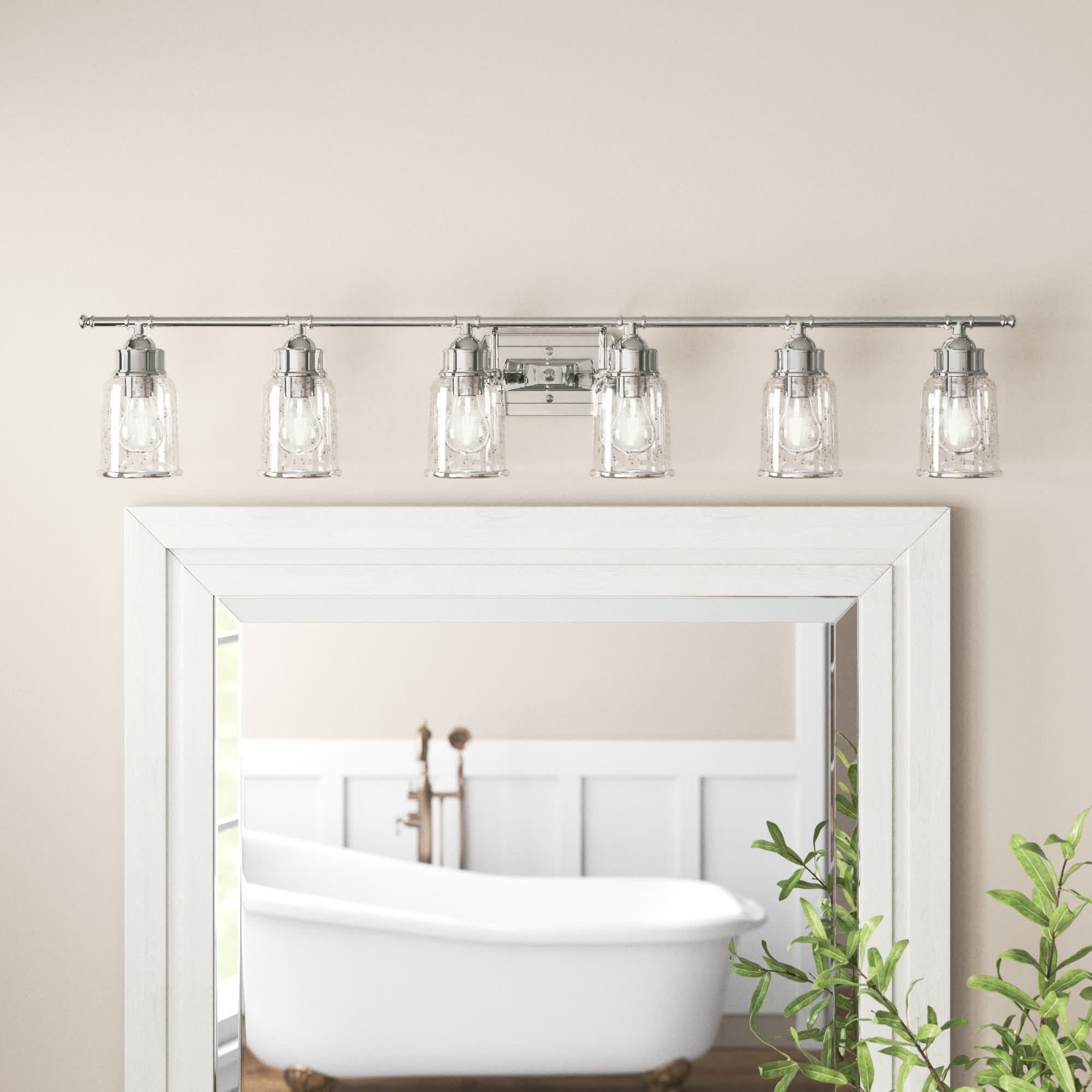 Beachcrest Home Derrick 6 - Light Dimmable Vanity Light & Reviews | Wayfair