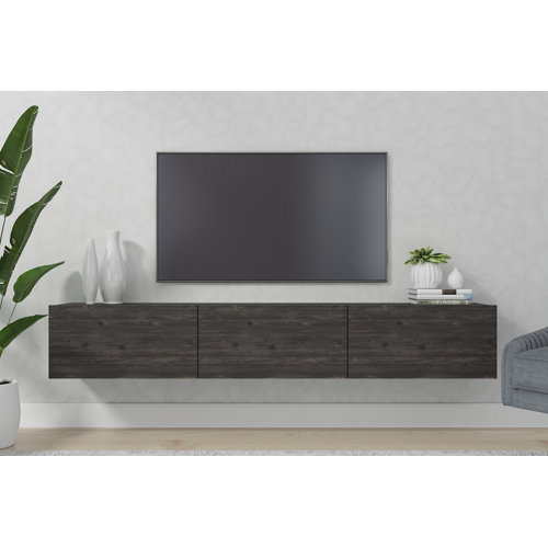 Wrought Studio Ozge Floating TV Stand Up to 80" TV's Wall Mounted Media ...