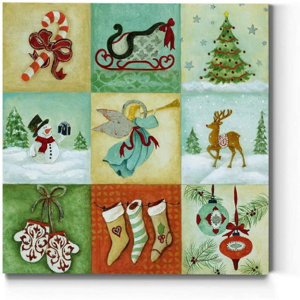 Red Barrel Studio® Christmas Collage - Wrapped Canvas Painting | Wayfair