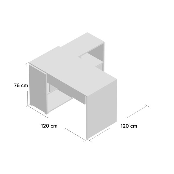 Brayden Studio Damek L-Shape Desk & Reviews | Wayfair.co.uk