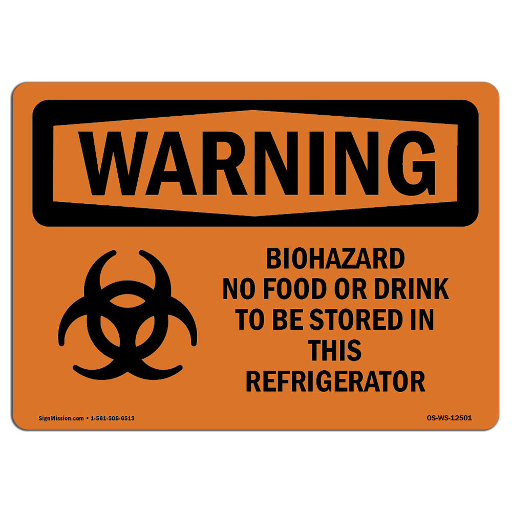 SignMission Osha Warning Sign - Biohazard No Food or with Symbol | Wayfair
