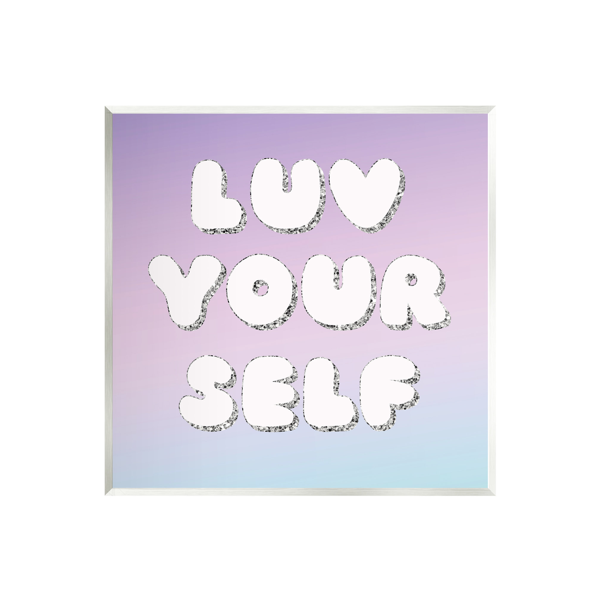 Stupell Industries Aw-444-Wood Luv Yourself Self Care Phrase On MDF by ...