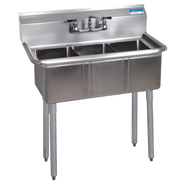 BK Resources 35.5" L x 20" W Free Standing Service Sink | Wayfair
