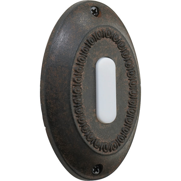 Fleur De Lis Living Basic Oval Push Button in Toasted Sienna & Reviews ...