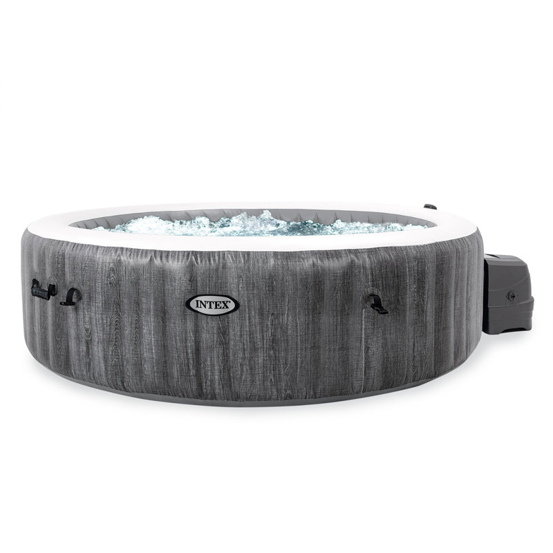 Intex 6 - Person 140 - Jet Round Inflatable Hot Tub in Gray | Wayfair