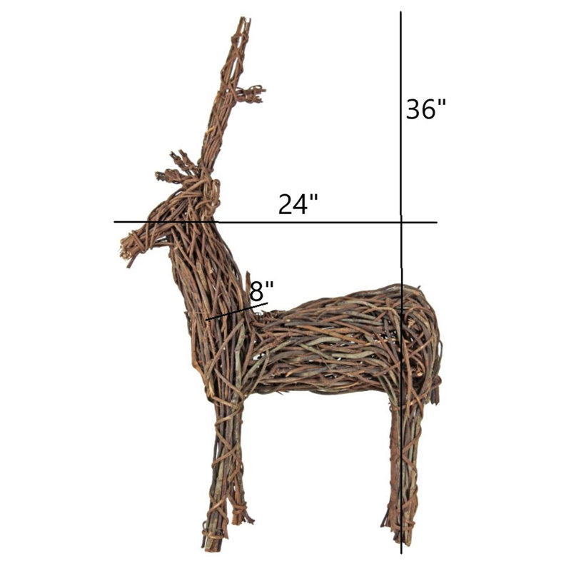 The Holiday Aisle® Grapevine Outdoor Christmas Decoration Garden Statue ...
