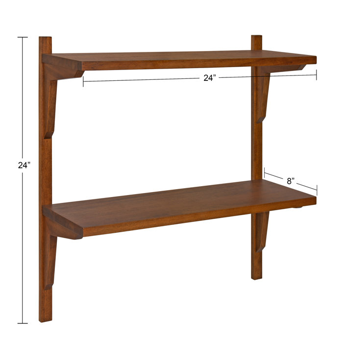AllModern Baez Poplar Solid Wood Wall Shelf & Reviews | Wayfair