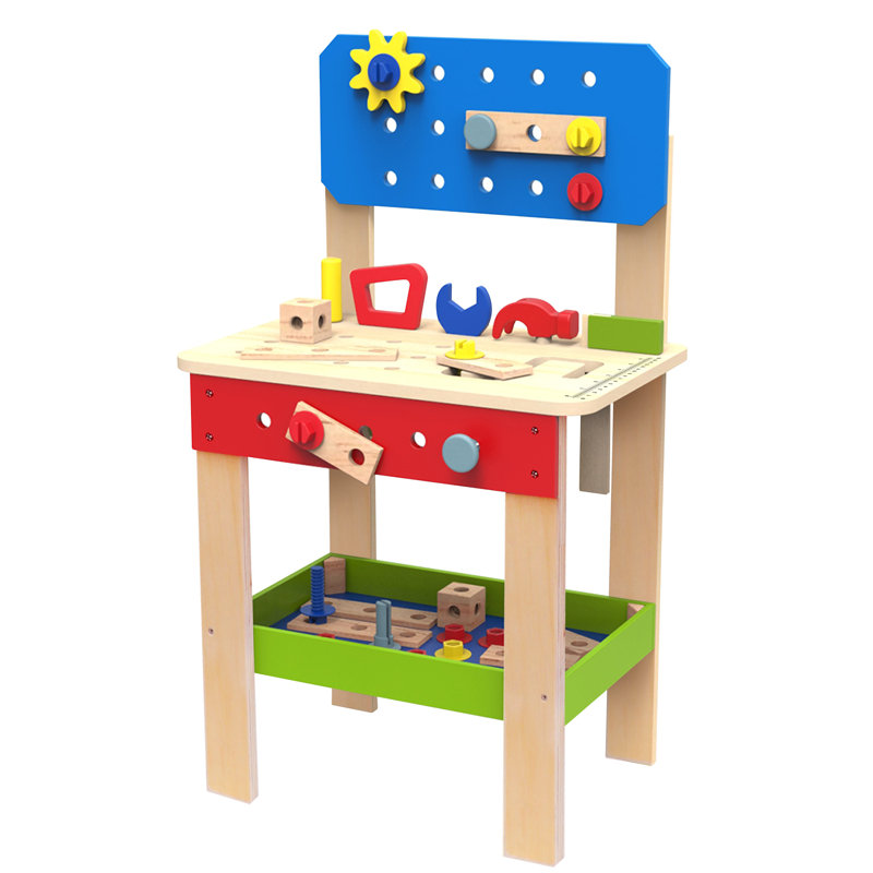 Zoomie Kids Lambert Wooden Tool And Workbench Station Kids Activity ...