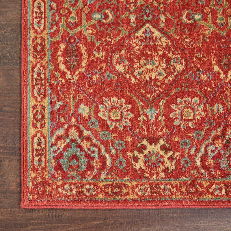 Bungalow Rose Lowndes Brick Red Rug & Reviews | Wayfair