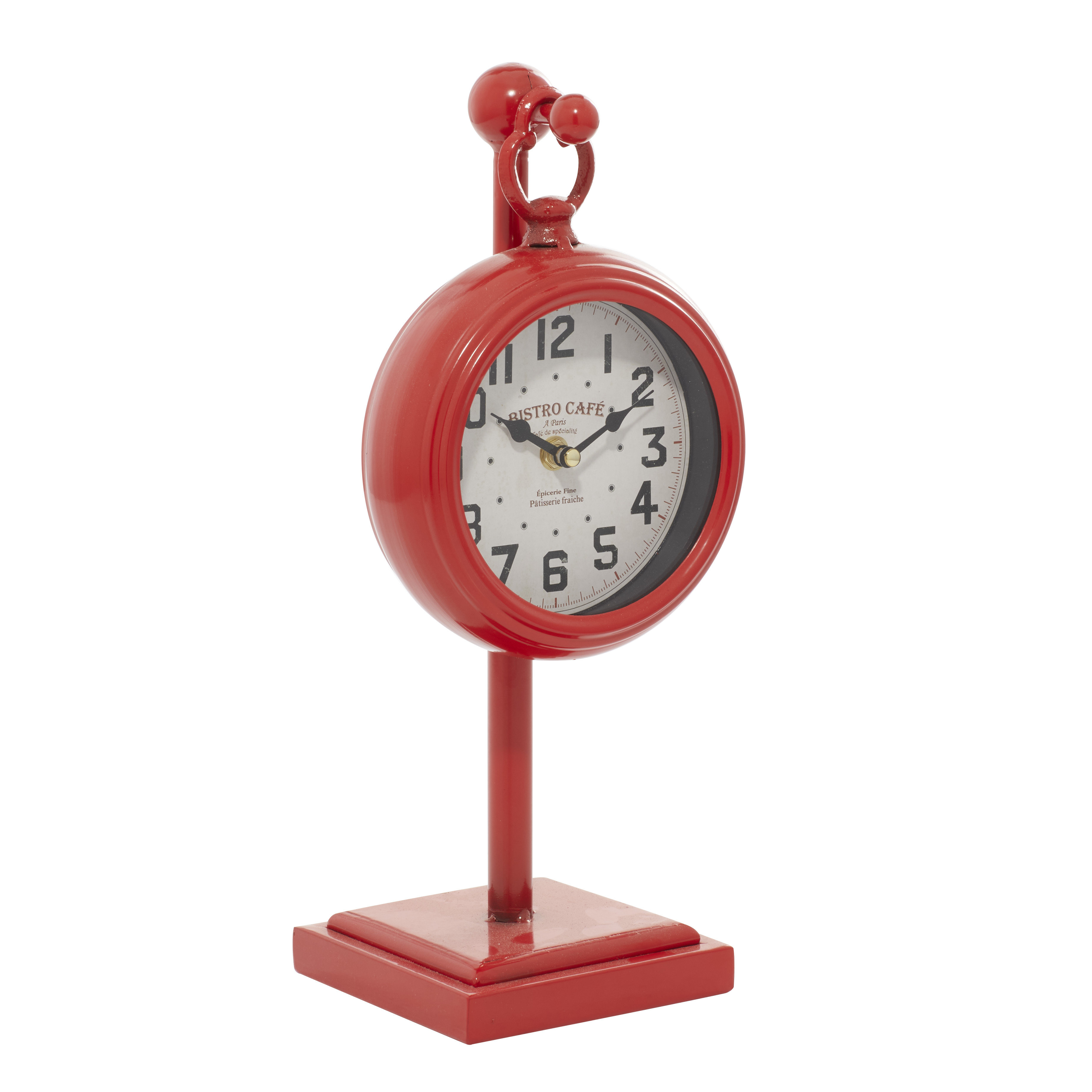 Laurel Foundry Modern Farmhouse Analog Metal Mechanical Tabletop Clock ...