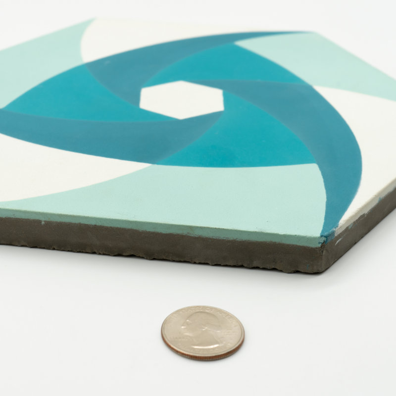 Moroccan Mosaic Tile House Menara 8" x 9" Cement Patterned Wall & Floor ...