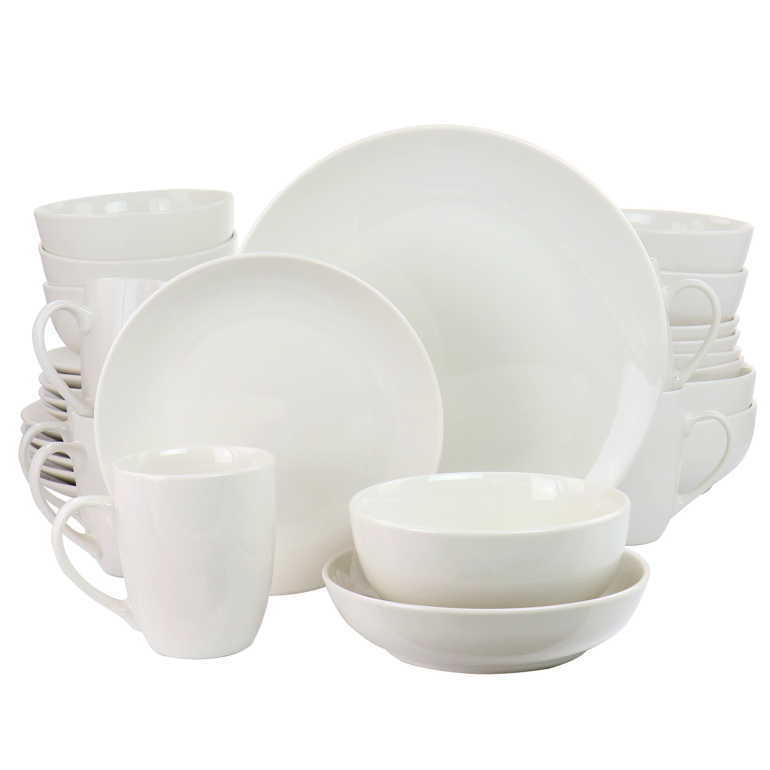 Elama Porcelain China Dinnerware - Set of 32 & Reviews | Wayfair