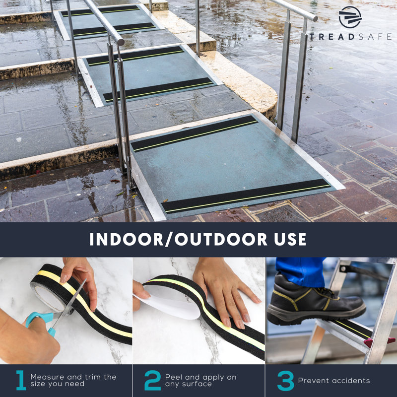 TreadSafe Reflective Anti Slip Stair Tread Tape | Wayfair
