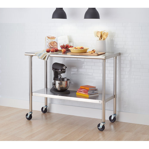 Rebrilliant Metal Prep Table & Reviews | Wayfair