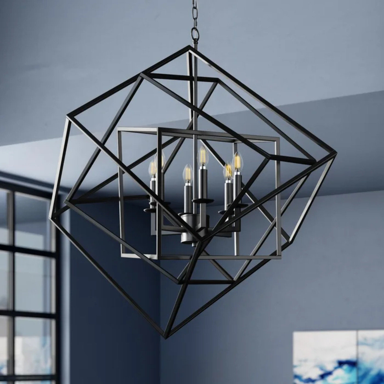 Ivy Bronx Mcelvain 6 - Light Dimmable Geometric Chandelier | Wayfair