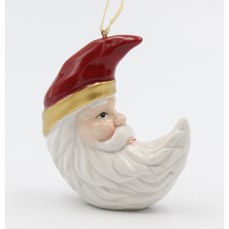The Holiday Aisle® Santa Moon Hanging Figurine Ornament & Reviews | Wayfair