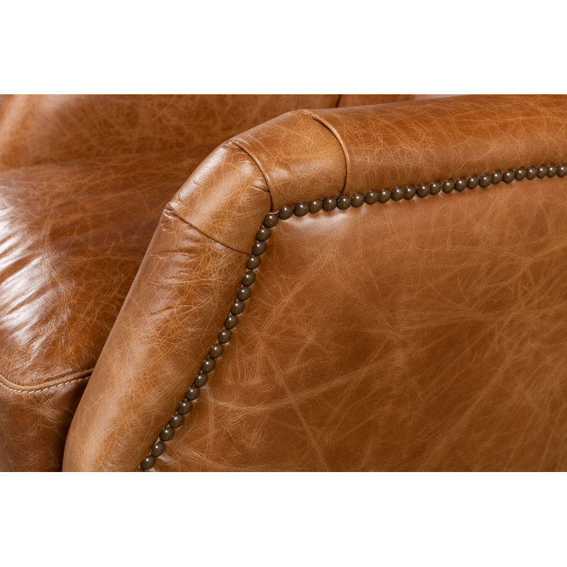 Astoria Grand Morelock Leather Wingback Chair | Wayfair