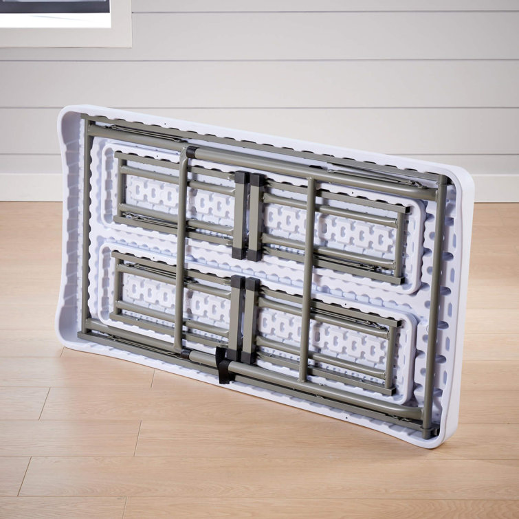 Inbox Zero 61.5cm Plastic Rectangular Portable Folding Table with 2 ...