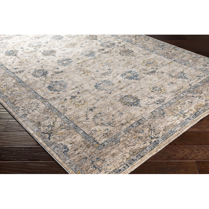Andover Mills™ Allie Performance Brown/Beige Rug & Reviews | Wayfair